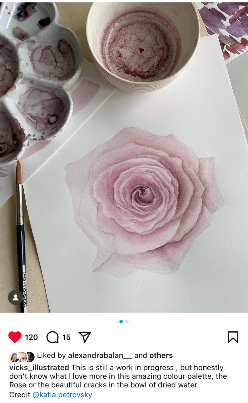 Rose Flower Watercolor Tutorial in English: Step-by-step Video Class ...