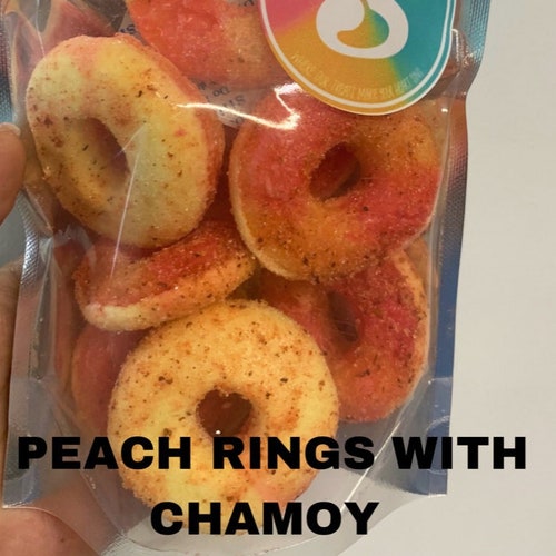 Freeze Dried Chamoy & Tajin Peach Rings - Etsy UK
