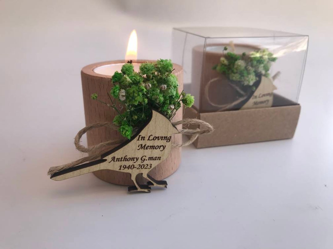 Personalized Cardinal Memorial Candle Favors, Celebration of Life, in ...