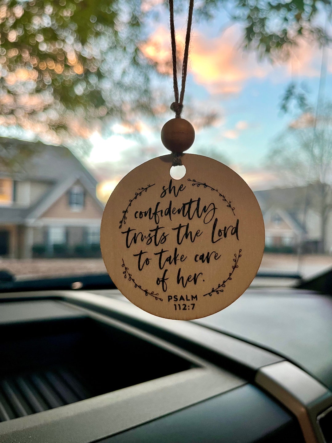Wooden Faith Car Charm - Etsy