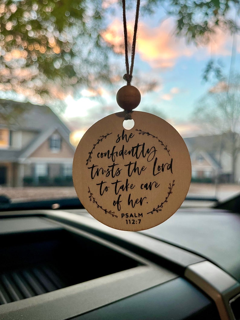 Wooden Faith Car Charm - Etsy