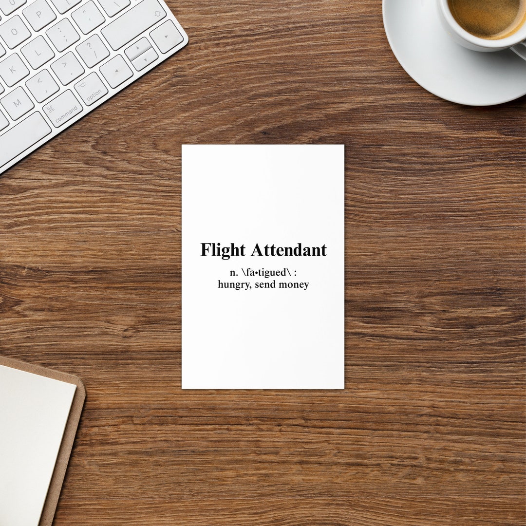 Flight Attendant Greeting Card - Etsy