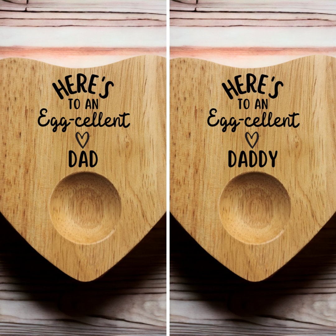 Dad Egg Board Daddys Egg Cup Dads Breakfast Board Heart Shaped Egg Cup ...