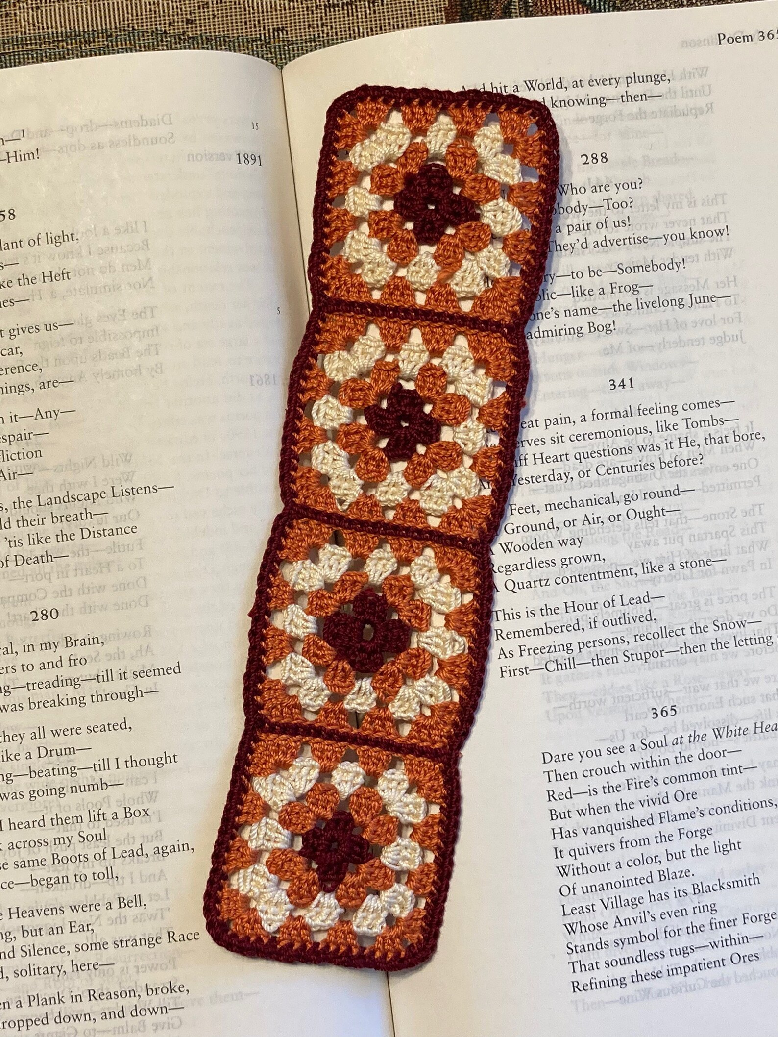 Crochet Granny Square Handmade Bookmark - Etsy