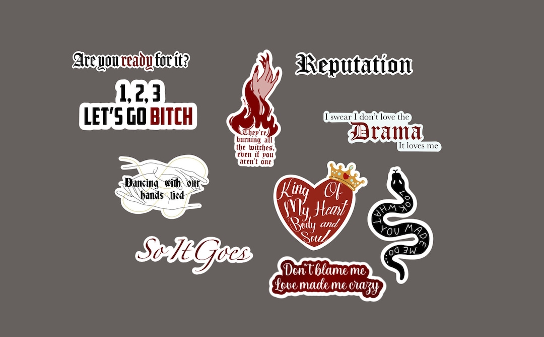Reputation Inspired Stickers - Etsy