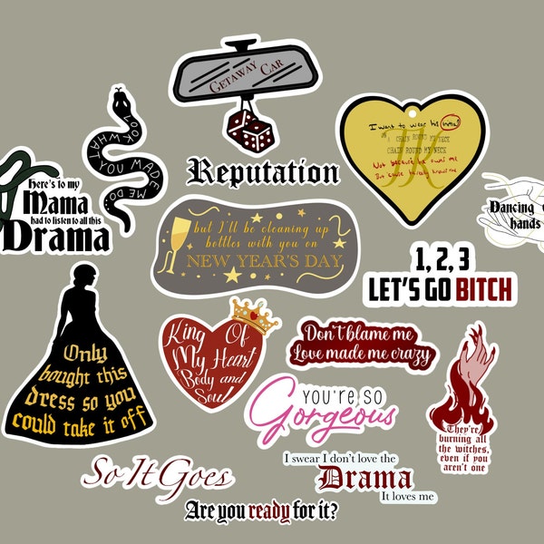 Taylorswift Reputation Stickers - Etsy