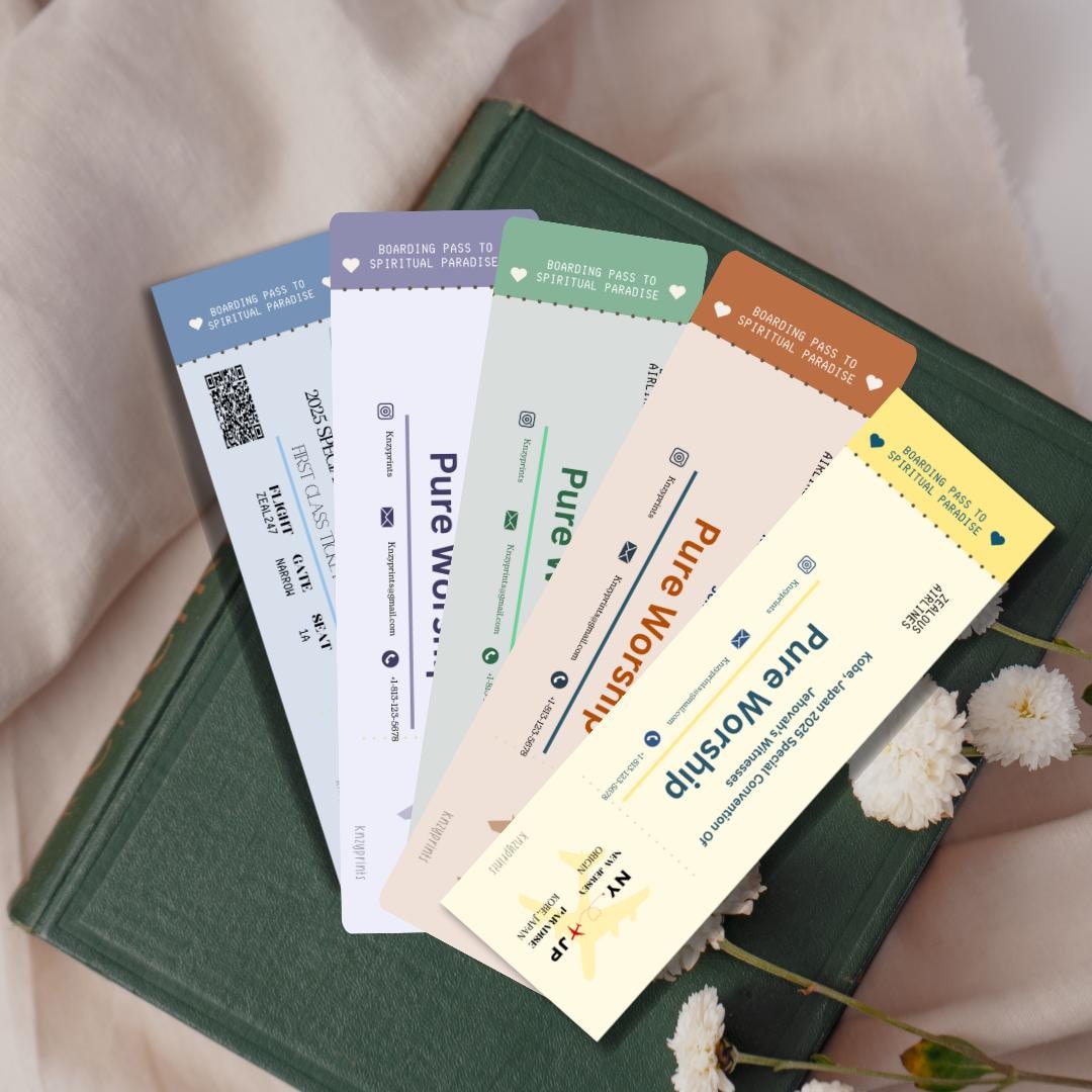 Custom Boarding Pass Bookmark | 2026 Eternal Happiness Convention ...