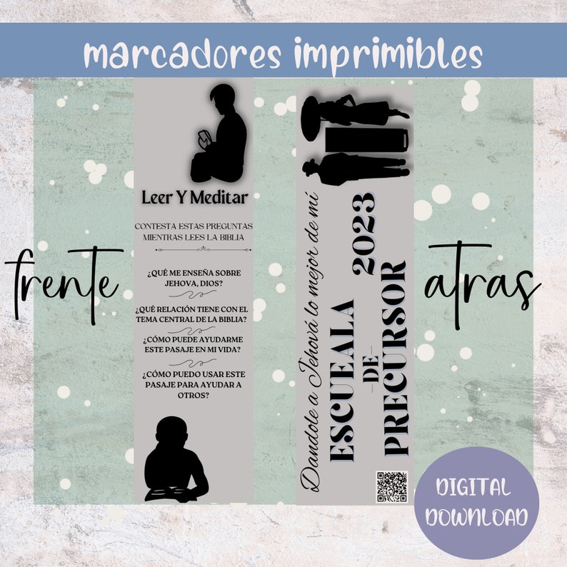 Spanish JW Bible Bookmark: Personalized Pioneer Gift (digital Download ...