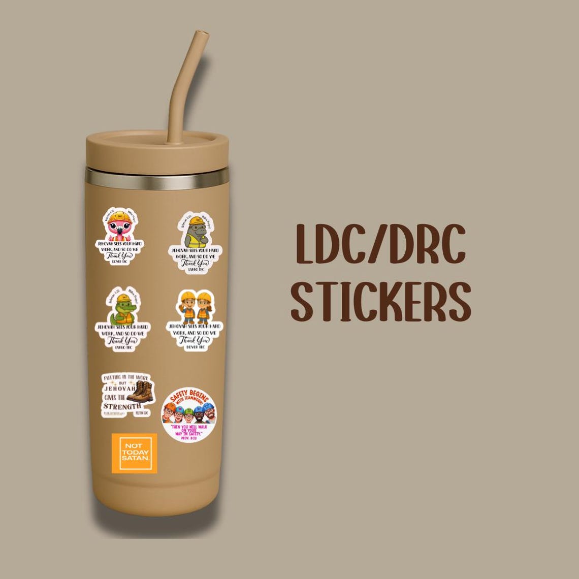 Jw LDC/ DRC Construction Stickers| Hard Hat Decals | Encouraging JW ...