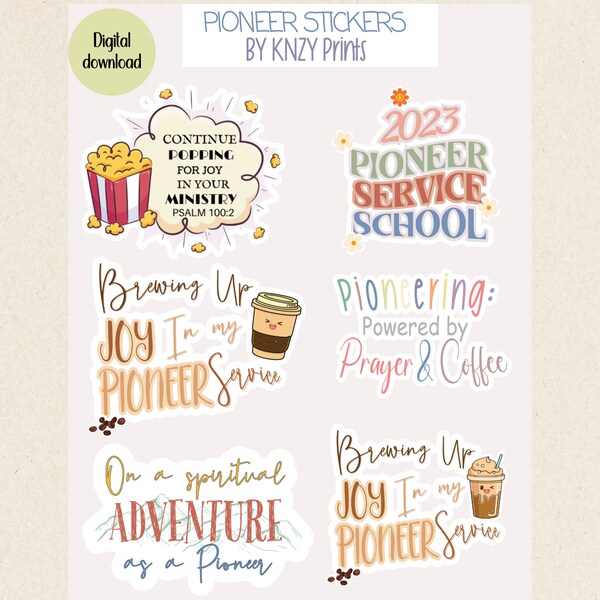 Jw Pioneer Stickers Digital - Etsy