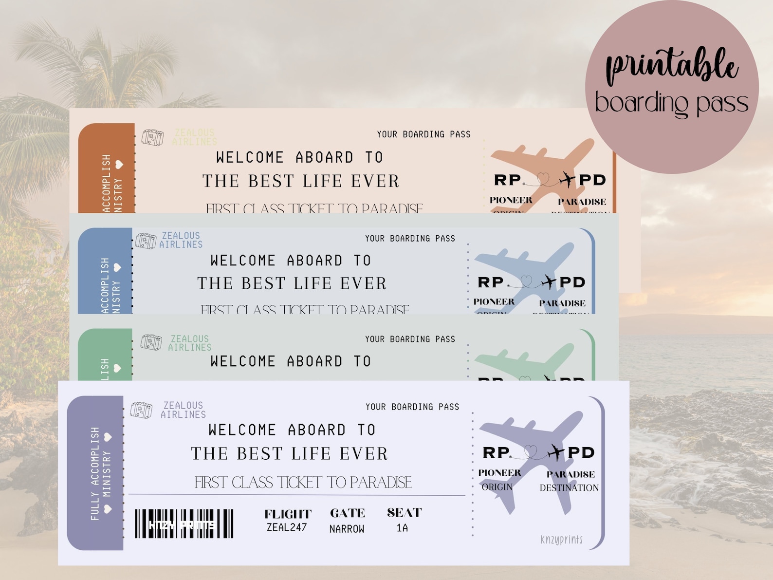 JW Pioneer Boarding Pass Cards, Top Life Ever (digital Download) - Etsy