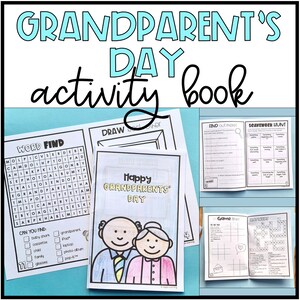 Grandparent's Day Activity Book, Printable Booklet, Classroom, Family ...