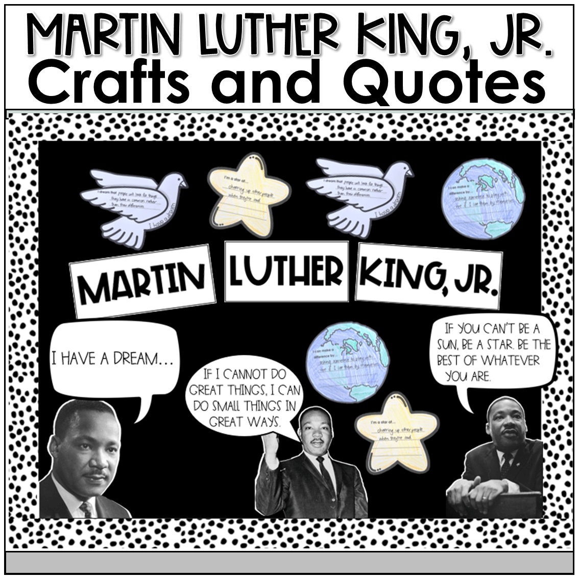 Martin Luther King, Jr. Craft Templates, Bulletin Board Kit, Classroom ...
