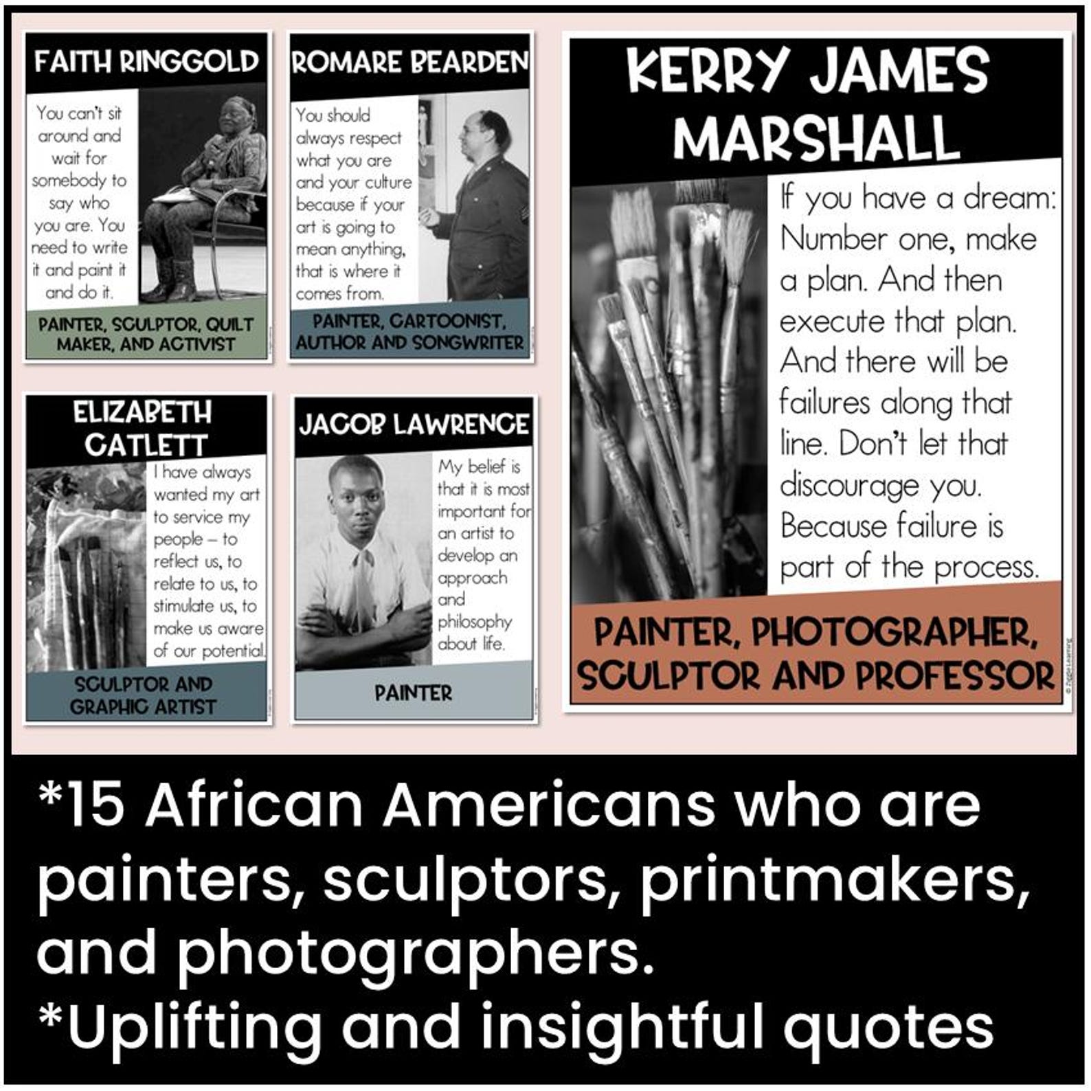 Black History Month Famous African American Artists Inspiring Quotes ...
