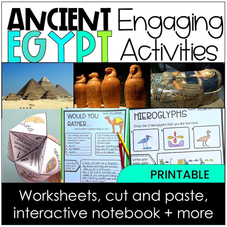 Ancient Egypt Packet Printable Activities Timeline, Informational Text ...