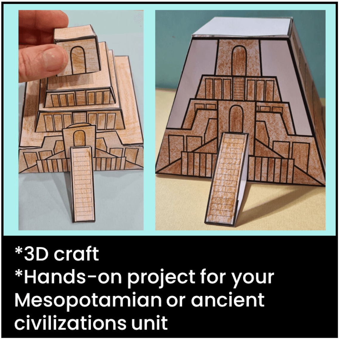 Ancient Mesopotamia, Ancient Sumer Ziggurat Craft 3D Model, Early Civilizations History ...