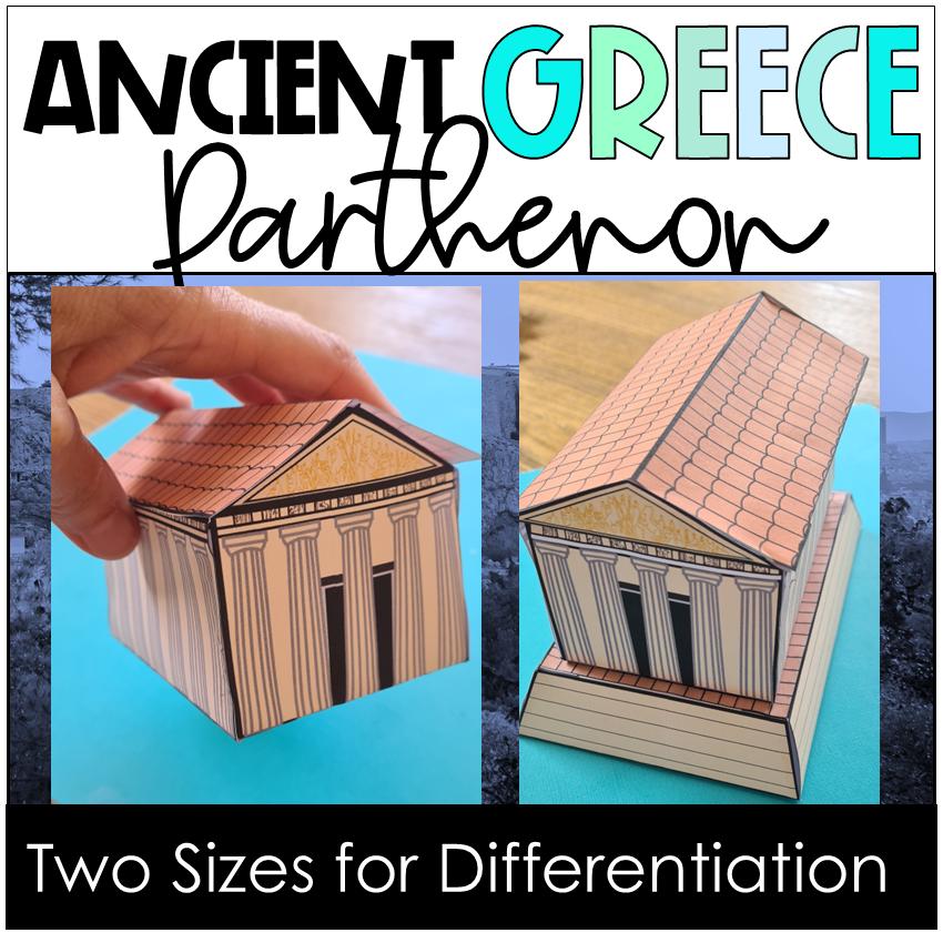 Printable 3D Parthenon Craft, Ancient Greece Parthenon Model, Classroom, Homeschool, Ancient ...