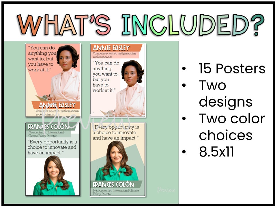 Women STEM Printable Posters Inspiring Quotes Women Scientists ...