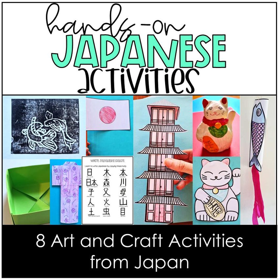 Hands-on Japan Crafts Art Writing Activities Printable Pack Japanese ...