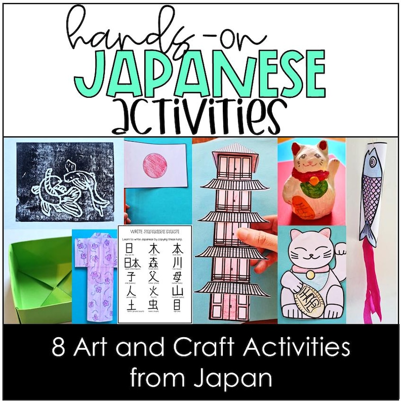 Hands-on Japan Crafts Art Writing Activities Printable Pack Japanese ...