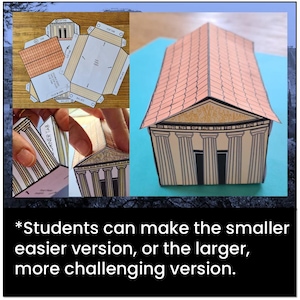 Printable 3D Parthenon Craft, Ancient Greece Parthenon Model, Classroom ...