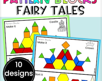 Printable Math Camping Theme Pattern Block Mats, Task Cards, 2D Shapes ...