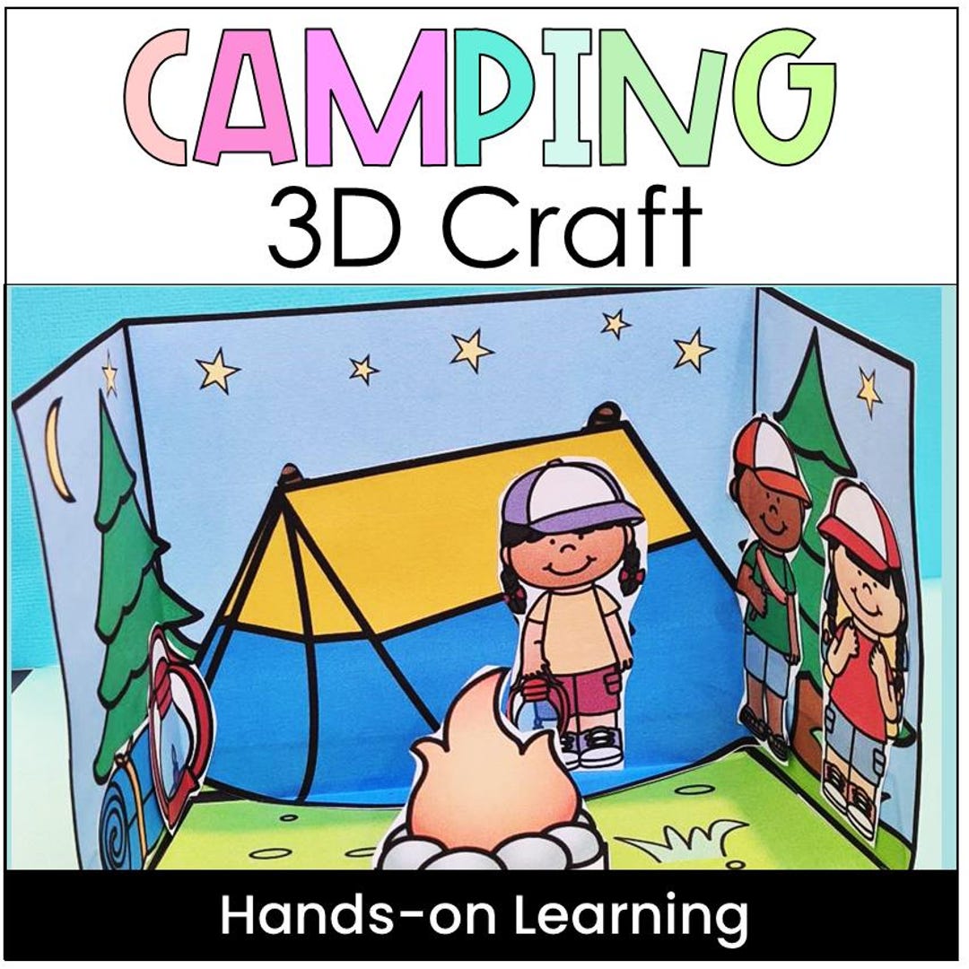 Camping Theme Summer Camp Craft Project, Hands-on Activity, 3D Diorama ...
