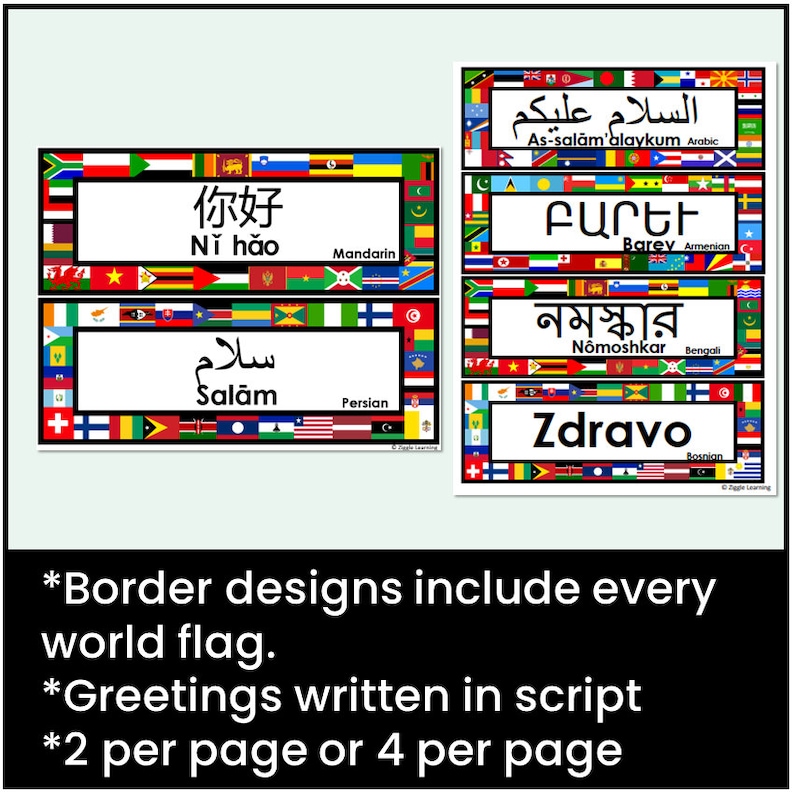 Greetings in Different Languages of the World, Multilingual Signs ...