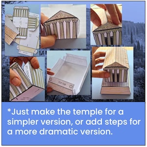 Printable 3D Parthenon Craft, Ancient Greece Parthenon Model, Classroom ...