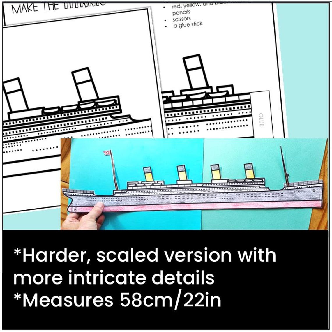 Titanic Craft, Classroom or Homeschool Hands-on History Activity ...