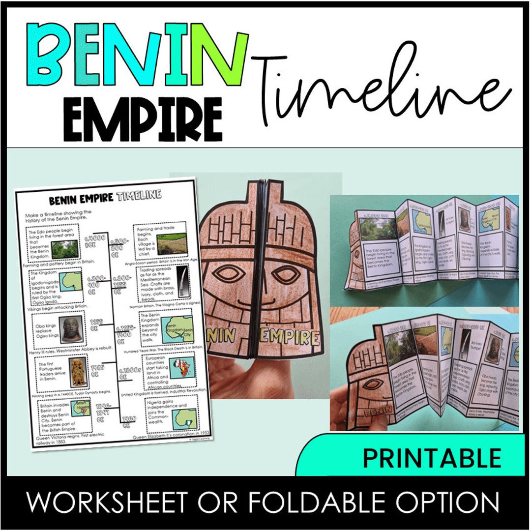 Benin Empire Timeline Activity, African History, Printable ...