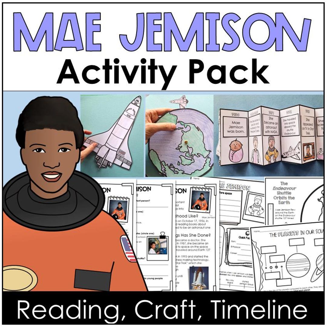 Mae Jemison Activity Pack Reading Passage Space Shuttle Craft Foldable ...