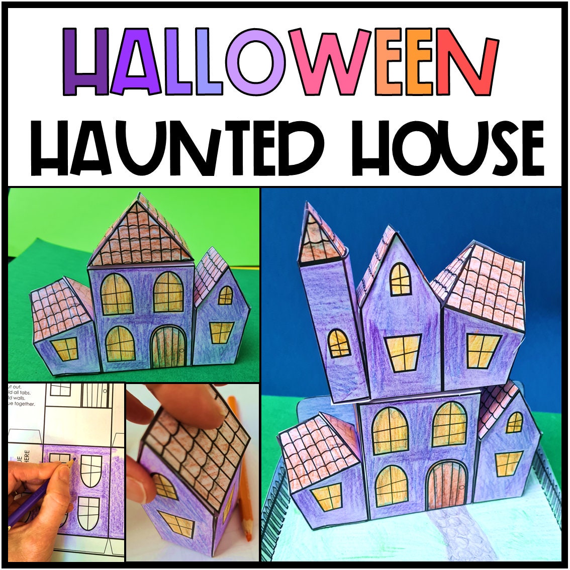 Halloween Haunted House Craft, 3D Hands-on Activity, Classroom ...