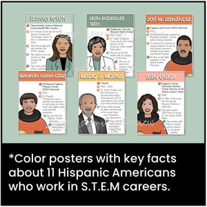 Hispanic Americans STEM Posters Inventors, Scientists, Astronauts ...