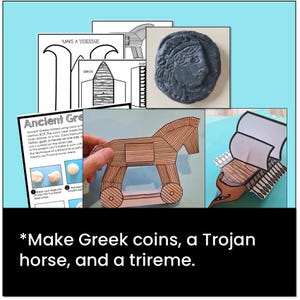 Ancient Greece Hands-on Art Craft Writing Activities, Trireme, Trojan ...