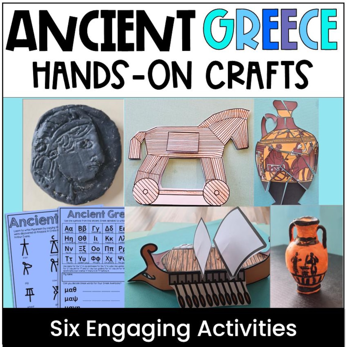 Ancient Greece Hands-on Art Craft Writing Activities, Trireme, Trojan ...