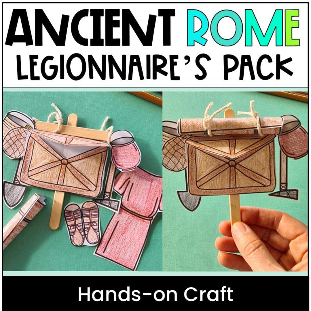 Ancient Rome Legionnaire's Pack Craft, Hands-on Roman History Marius's ...