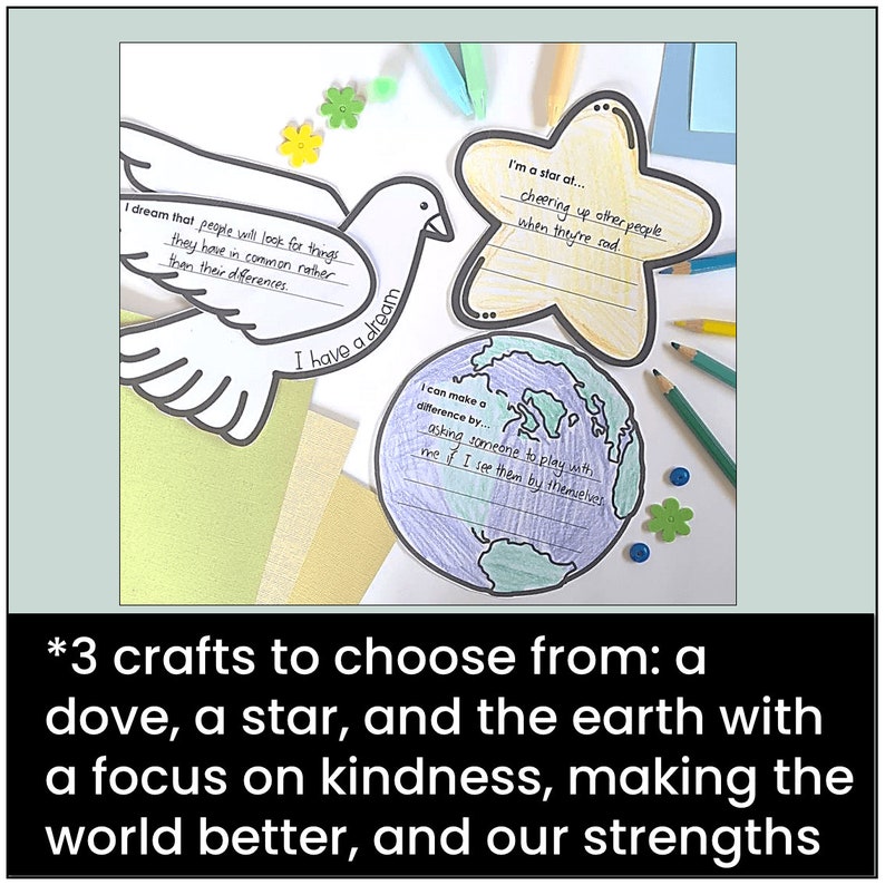 Martin Luther King, Jr. Craft Templates, Bulletin Board Kit, Classroom ...