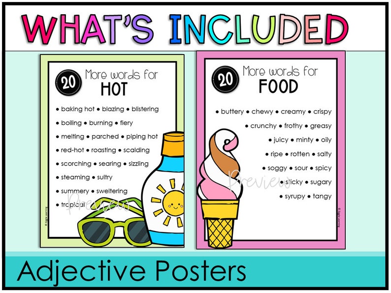 Printable Adjective Posters