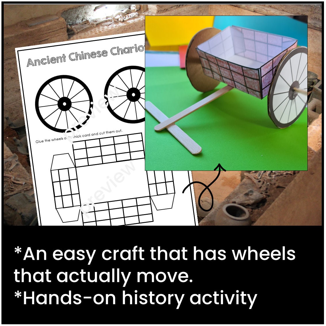 Ancient China Chariot Craft, Hands-on History Activity Template ...
