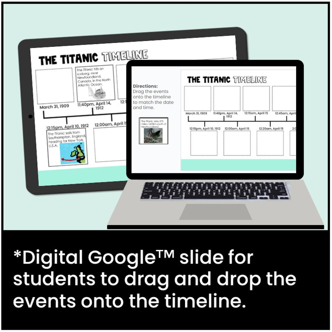 Titanic Timeline Foldable Activity, Worksheet, Homeschool, Classroom ...