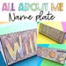 Back to School All About Me 3D Name Plate Editable Printable Classroom ...