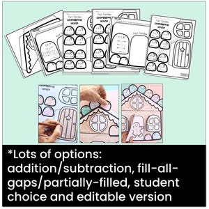 Gingerbread House Fact Families Math Craft Activity Christmas Maths ...