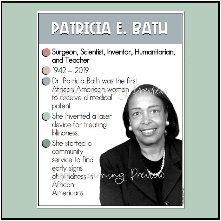 Black History Month STEM Careers Posters Printable Scientists ...