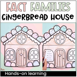 Gingerbread House Fact Families Math Craft Activity Christmas Maths ...