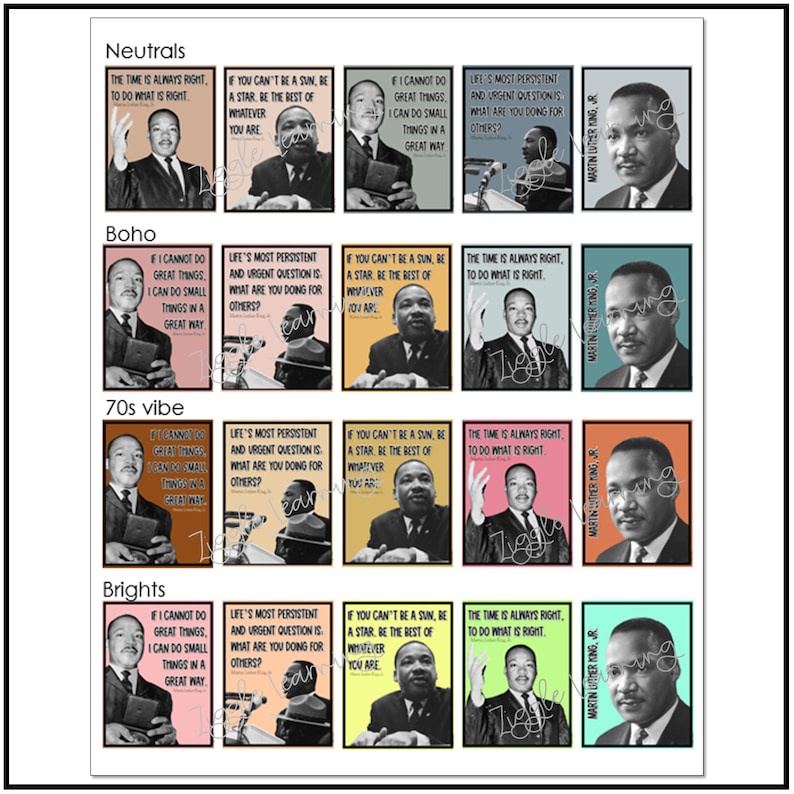 Printable Martin Luther King, Jr. Posters, Inspiring Quotes, Classroom ...