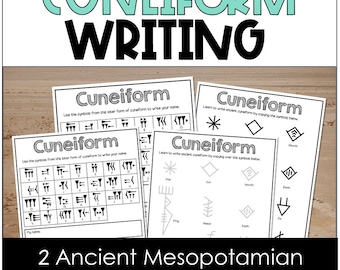 Ancient Mesopotamia Cuneiform Writing Script Activity, Ancient History ...