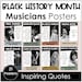 Black History Month Musicians Inspiring Quotes Printable Posters ...