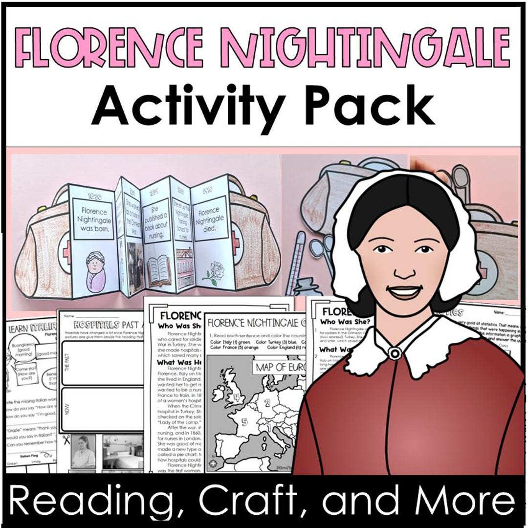 Florence Nightingale Activity Pack Reading Passage Craft Foldable ...