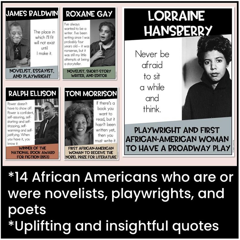 Black History Month Famous Writers and Authors Inspiring Quotes ...